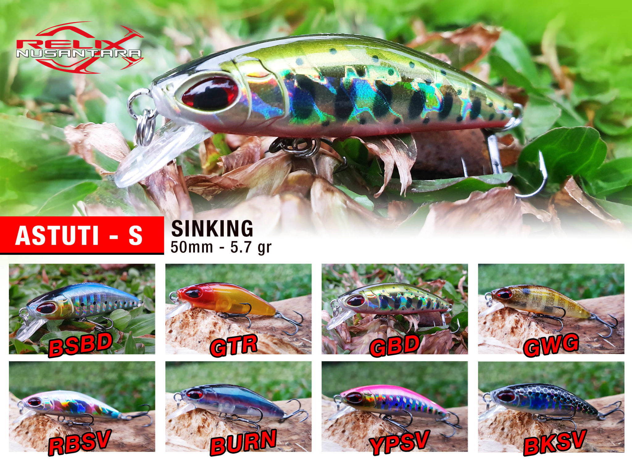 ASTUTI-S (50mm , 5.7 gr) - Relix Nusantara